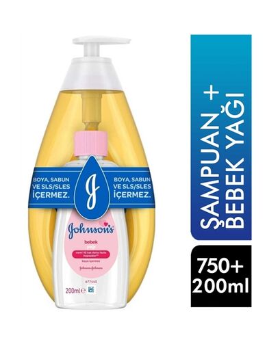 JOHNSONS BABY EKO PAKET 750 ML ŞAMPUAN + 200 ML BEBEK YAĞI